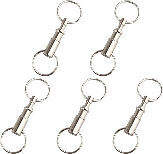 5 STKS Dual Quick Release Sleutelhangers Dubbele Split Ringen Riem Bulk ...