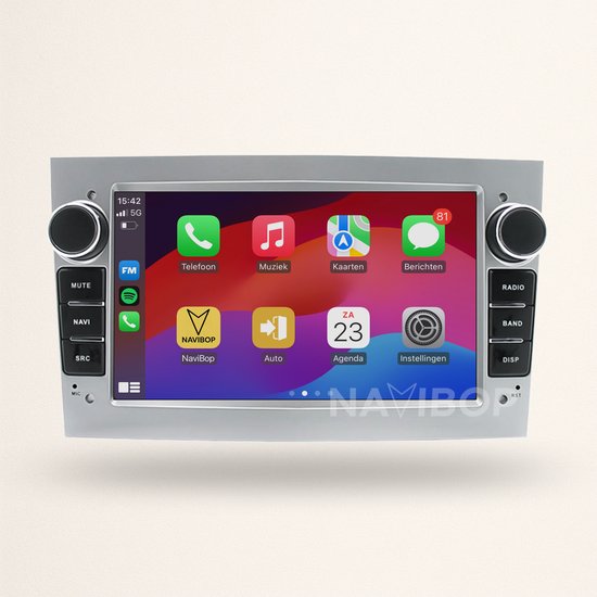 Geschikt voor Opel Astra H - Zilver (2004 t/m 2010) | 4+64GB 8-CORE | 7 inch Android... | bol