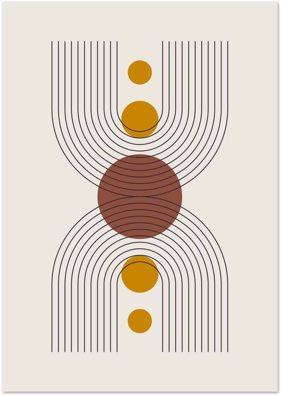 Boho – Centered shape poster A4 21x29.7 cm | bol