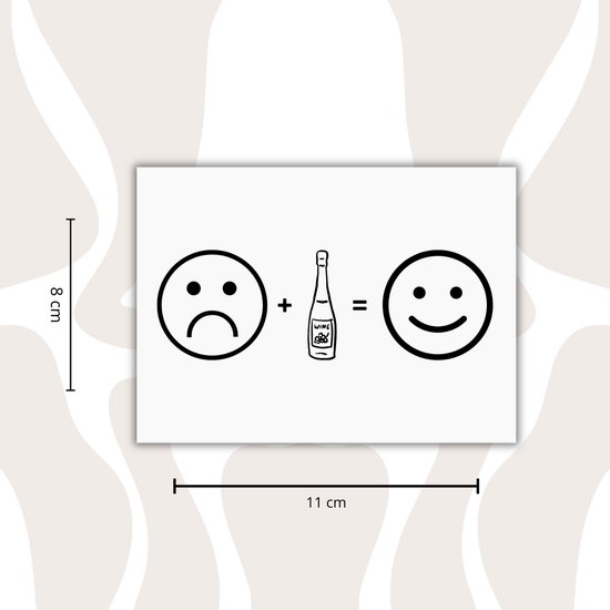 Wijnetiket | verdrietige smiley + wijn = blije smiley - wijnliefhebber ...