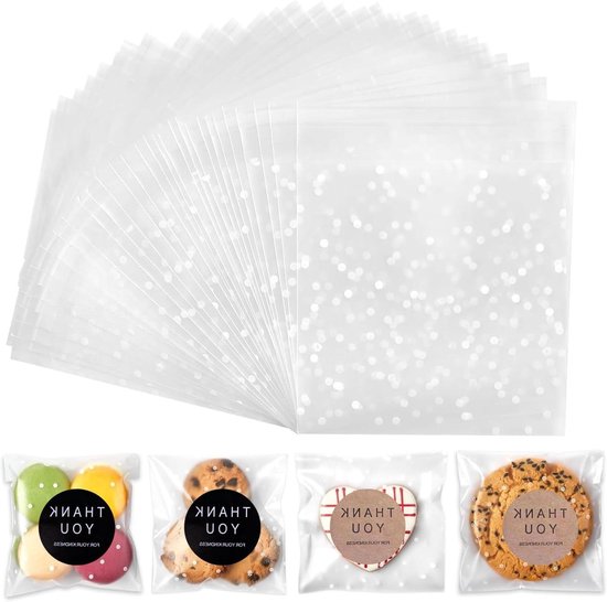 100 stuks kleine plastic zakjes voor koekjes en gunsten ...