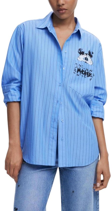 Classic Long Sleeve Button-Up Shirt Wo - Light Blue | bol