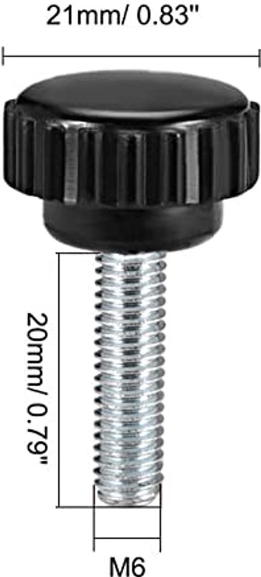 8pcs M6 x 20mm Male Thread Serrated Clamp Knobs Grip, Carbon Steel ...