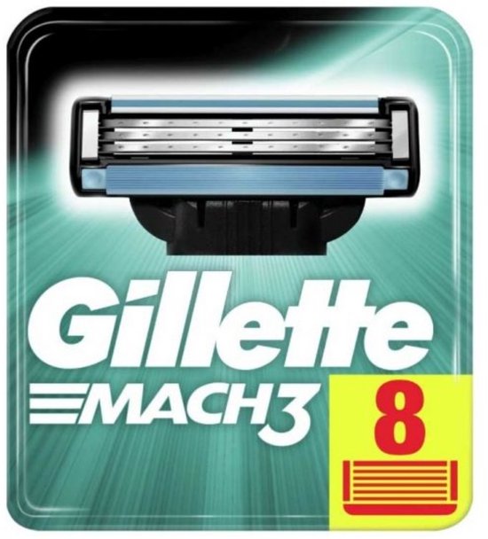 5 x Gillette - Mach 3 - Langdurige scherpte - 8 Navulscheermesjes ...