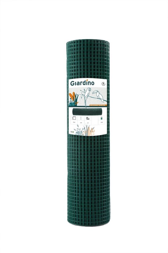 Gelast gaas geplastificeerd groen 12,7x0.9mmx51cm | bol