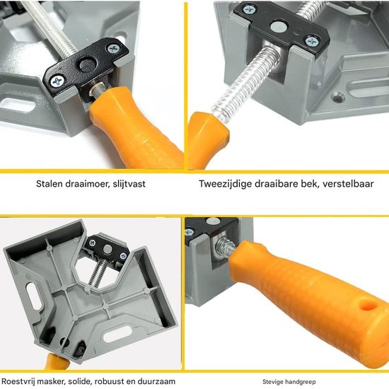 TOVBMUP Hoekklem - 2-pack - Hoekklem geschikt voor lassen - 90° haakse ...