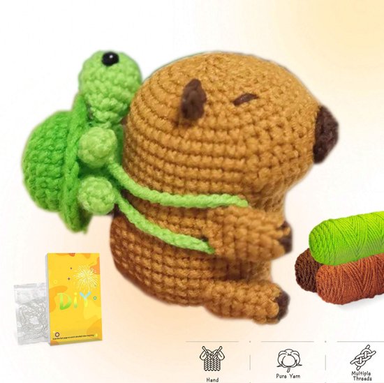 DIY Mini Capybara Haakpakket – Compleet Knutselpakket voor Beginners ...