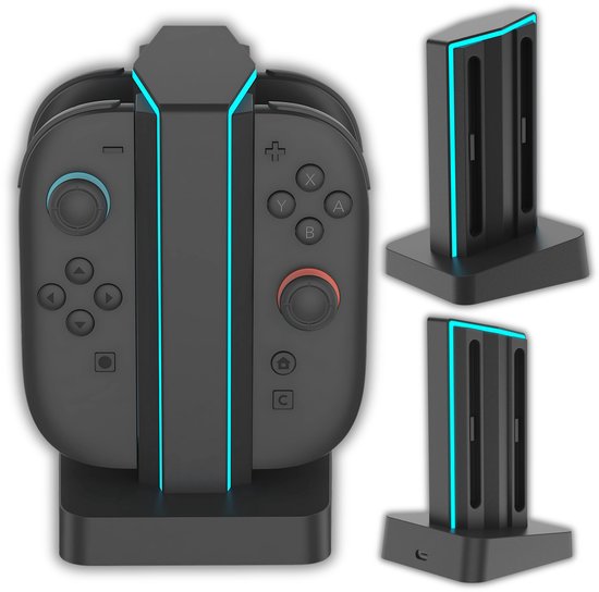Turqero 4 in 1 Joy-Con oplader voor Nintendo Switch 2 - Oplaadstation ...
