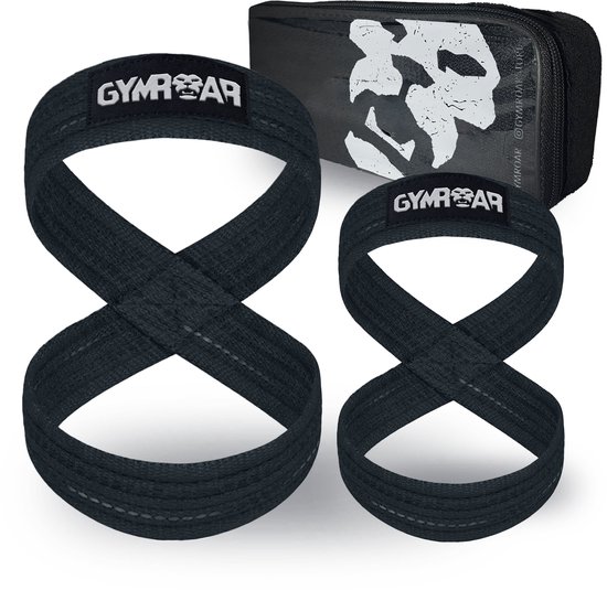 Gymroar Premium Figure 8 Lifting Straps (met Opberghoes) - Anti Slip ...