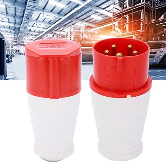 16A 5 Pin Industrial Plug Coupler, Industrial Plug Connector, 3 Phase ...