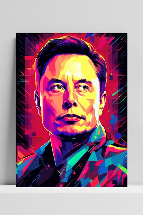 Elon Musk Poster - Tesla - CEO - Elon Musk - Pop Art - Woondecoratie ...