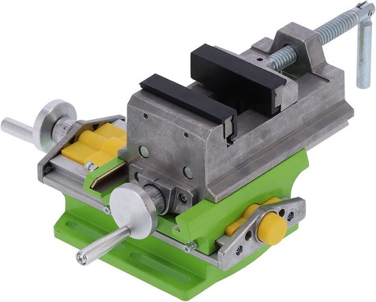 Cross Slide Drill Vice met 2 Swivel Handles - Non-Slip 3 Inch Cross ...