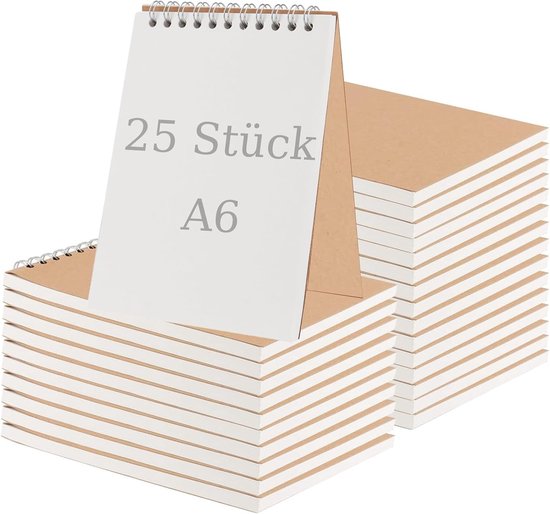 Sketchbook A6 - Spiral Binding - 60 Sheets/120 Pages - Blank Drawing ...