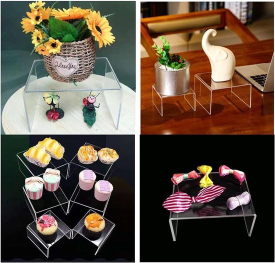 Acryl display standaard voor figuren, buffet en cupcakes - Set van 2 ...