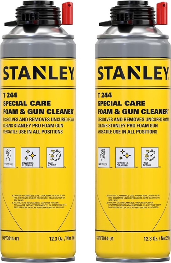 STANLEY Spray Foam Gun Cleaner / Ontvetter 500 ml – Verwijdert ...