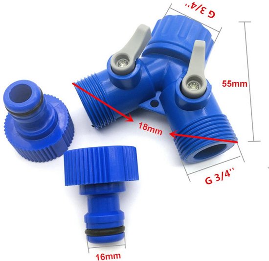Achilles Y-stuk 3/4 - Y Stuk kraan - Kraan Splitter - Waterverdeler - Buitenkraan | bol.com