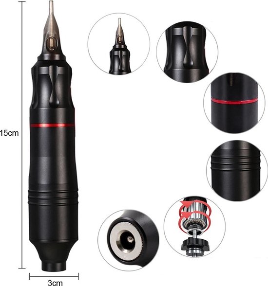 Amerce Tattoo Machine Complete Set - Roterende Tattoo Set - Tattoo ...