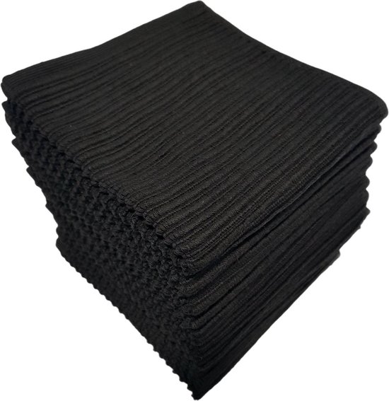 Livello Vaatdoek Zwart - set van 12 | bol.com
