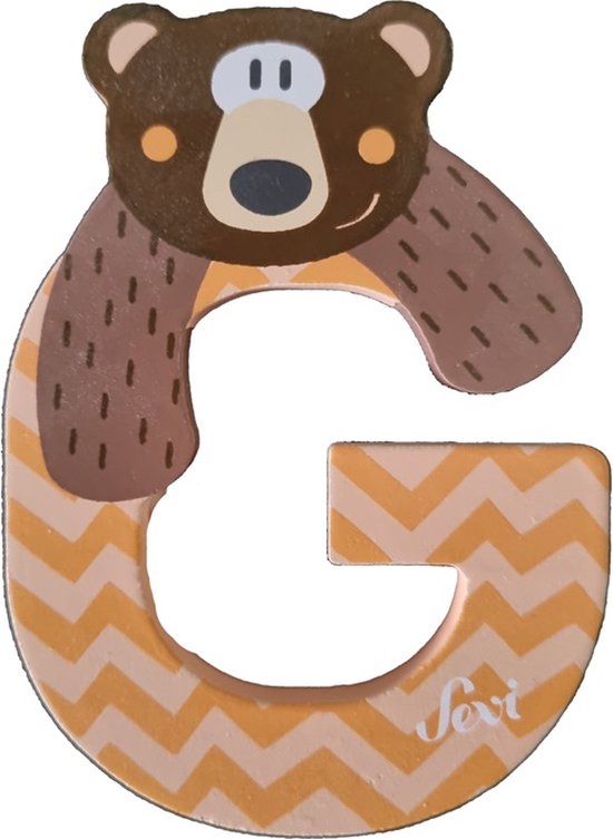 Sevi - Houten Dieren Letter G - bruin | bol.com