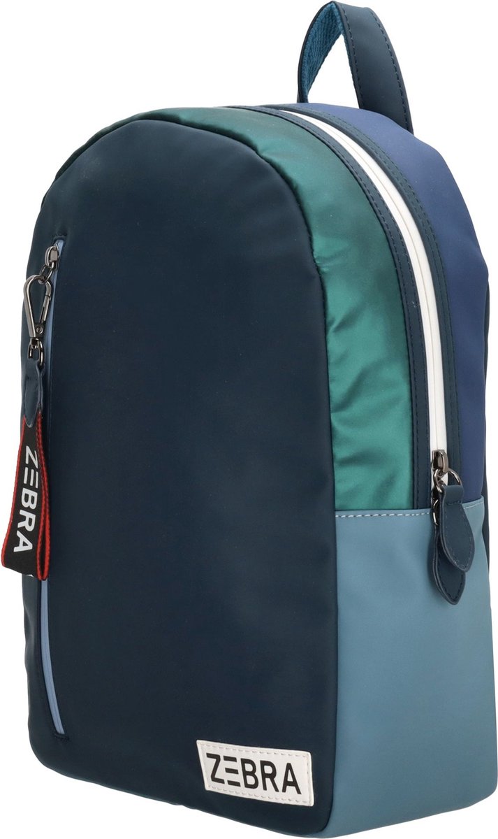 Zebra Rugzak Denim Blue Metalic Rugtas + Dino Ei | bol.com