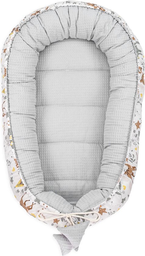 Babynest net geboren baby - katoen - grijs | bol.com