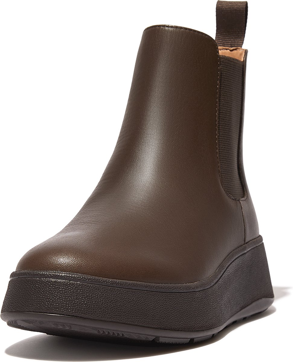 FitFlop F-Mode Leather Flatform Chelsea Boots BRUIN - Maat 38 | bol.com