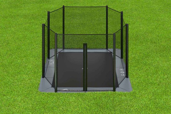 Akrobat Orbit Flat to the ground Trampoline 335x244 Antraciet, incl ...