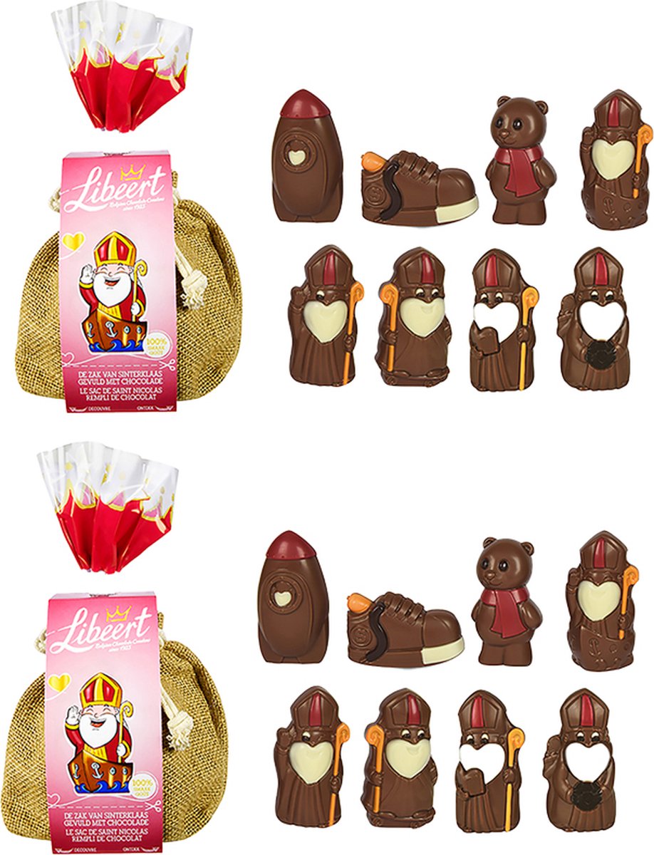 Libeert speelgoedzak van Sinterklaas - holle melkchocoladefiguren ...