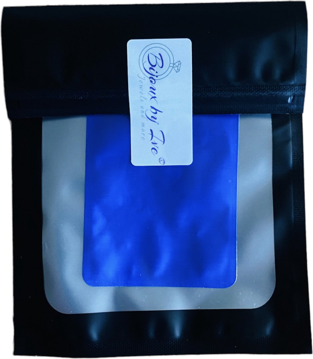 Blauwe Aluminium kaarthouder (RFID) - voor 1 bankpas/pinpas/creditcard ...