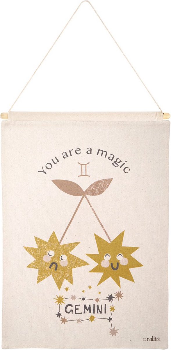 Nattiot - LITTLE GEMINI - Kinderkunst - Aan de muur - Sterrenbeeld ...