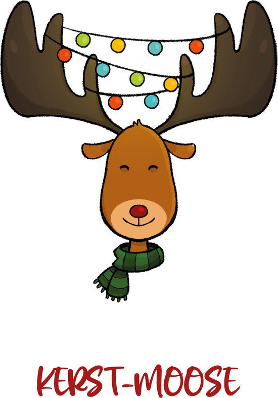 Wenskaart - Kerstkaart - Rendier - Kerstmis | bol.com