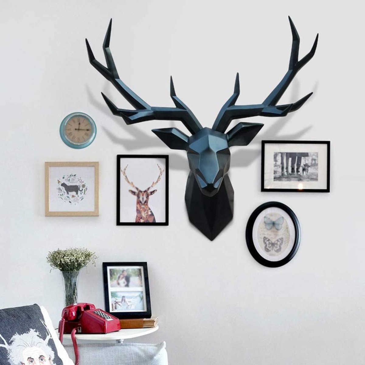Tête De Cerf Décoration Décoration murale Tenture Murale Tête De Cerf ...