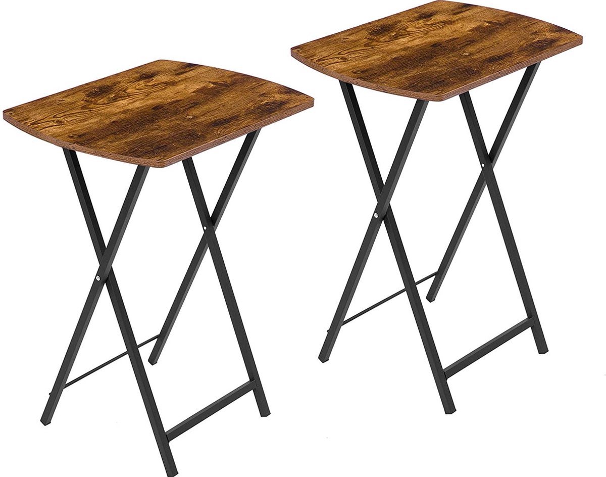 Table d'appoint pliable noir industriel - Table d'appoint pliable ...