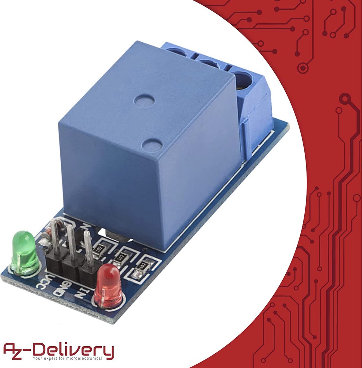 AZDelivery 3 x 1-Relay 5V KF-301 Module Low-Level Trigger compatibel ...