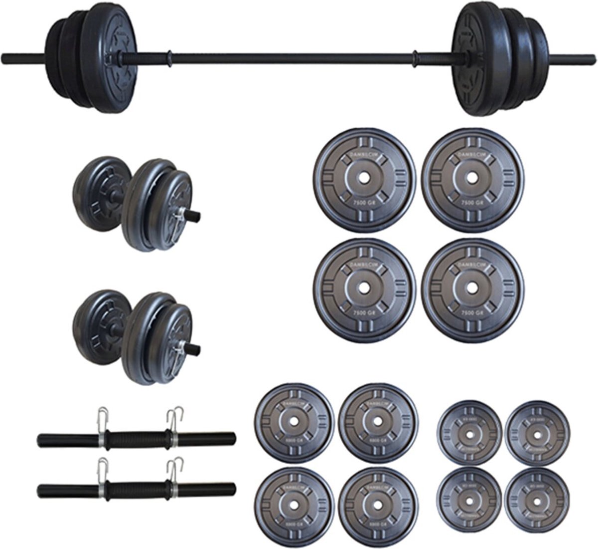 Haltères Dumbellcim® - Set d'haltères - Ensemble d'haltères - 4 x 2,5 ...
