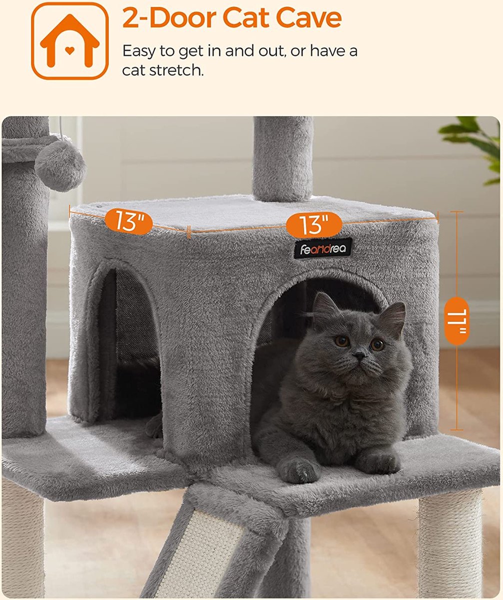 Feandrea Cat Tree Small Cat Tower With Widened Perch For Large Cats