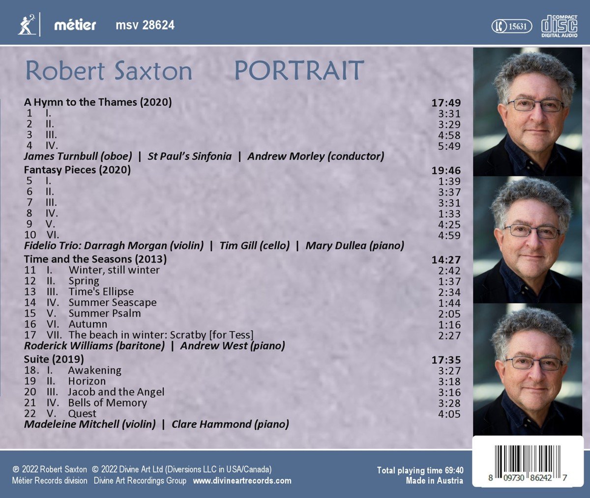 Robert Saxton: Portrait, Robert Saxton | Muziek | bol.com
