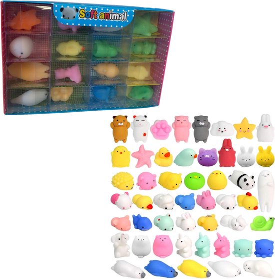 Fidget Toys - Mochi Squishy - 16 Pièces - Présentoir - Soigneusement ...