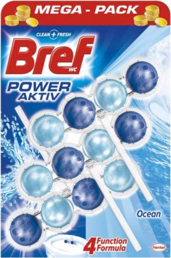 Bref Power Activ Oceaan - WC Blok - 3 x 3 stuks (9 ...