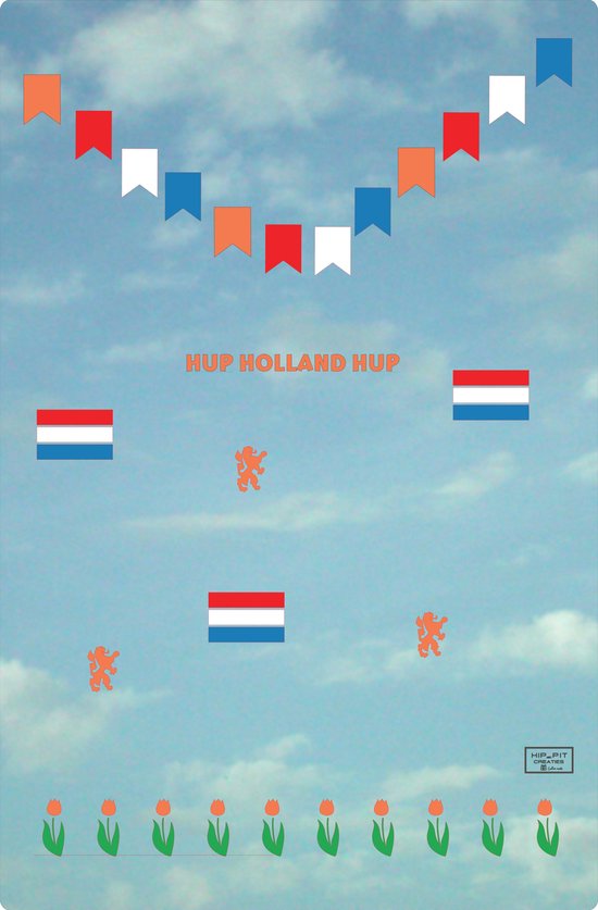 Raamstickers - Wk2022 - Oranje - Vlaggetjes - Nederland - Rood Wit ...