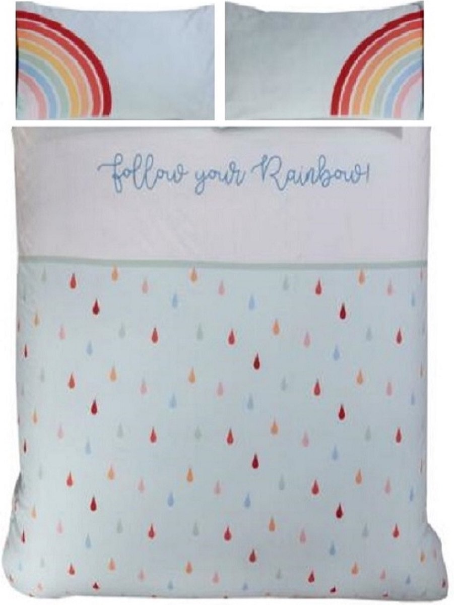 Regenboog dekbedovertrek - follow your rainbow - tweepersoons ...