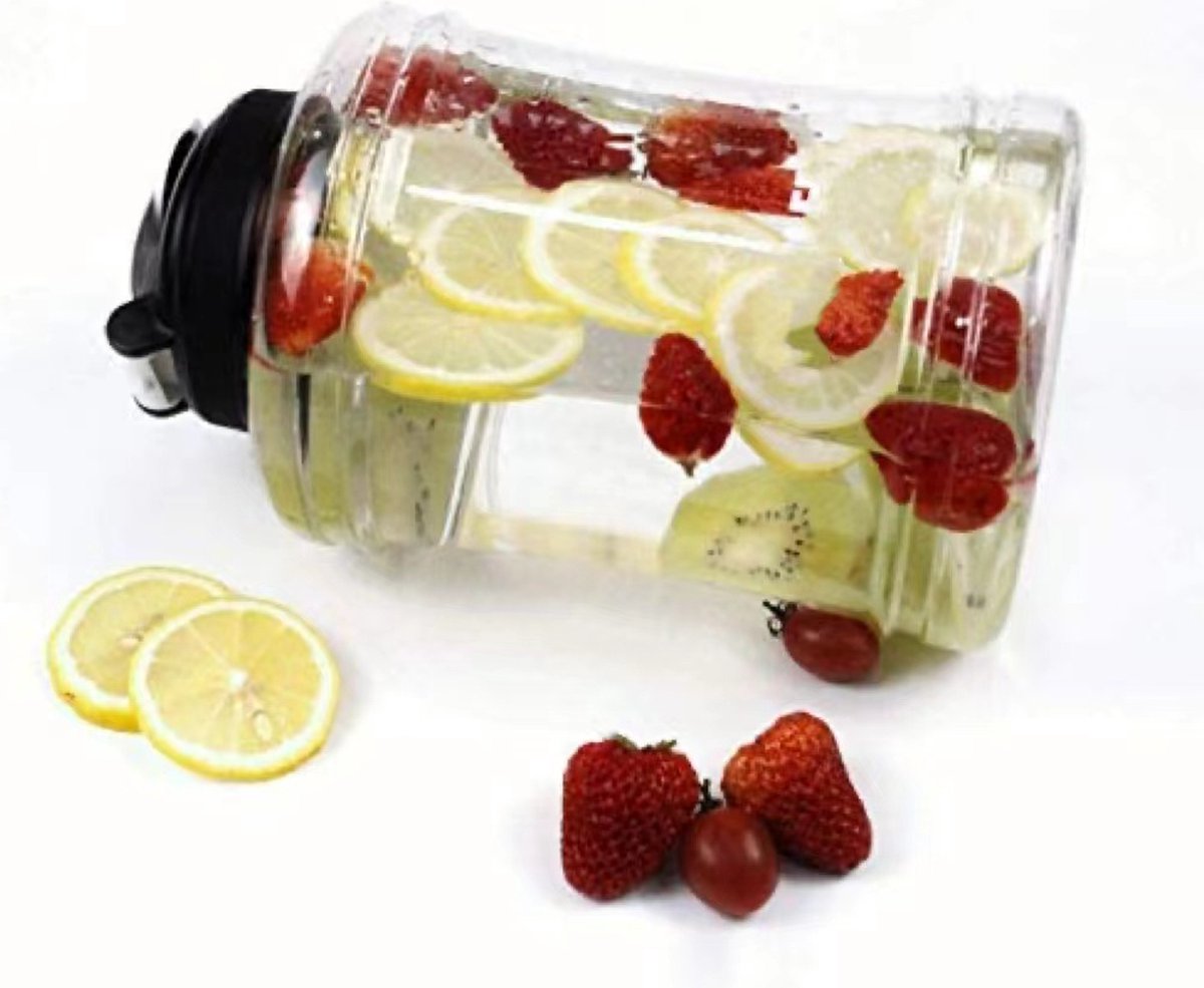 Waterfles met handvat 2.5L grote sportwaterfles BPA-vrije plastic ...