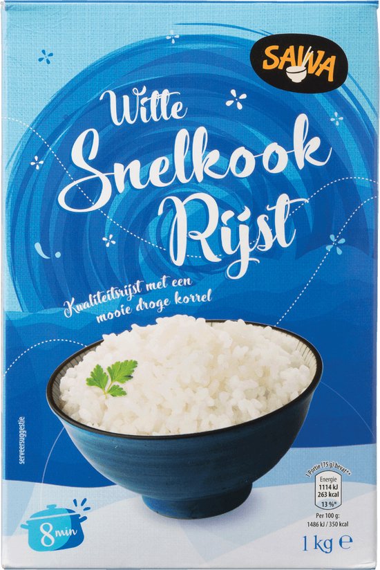 Sawa witte snelkook rijst - 4 x 1kg | bol