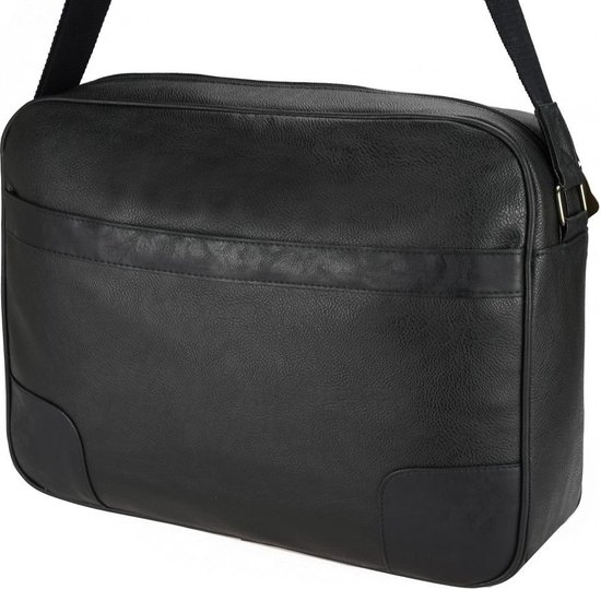 Schoudertas Zwart – 30 x 39 x 11 cm – School - Kantoor | bol.com