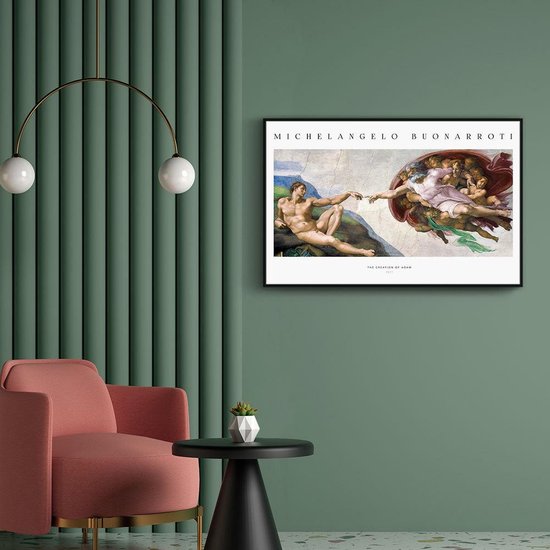 Walljar - Michelangelo Buonarroti - De Schepping Van Adam ...