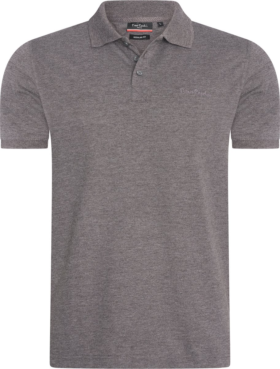 Pierre Cardin - Heren Polo SS Classic Polo - Grijs - Maat L | bol.com