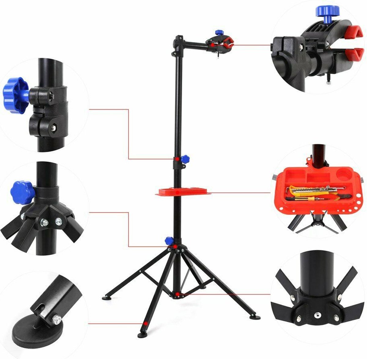 GKTrading® Fiets Montagestandaard - Verstelbaar - Tot 50 kg - Fiets ...