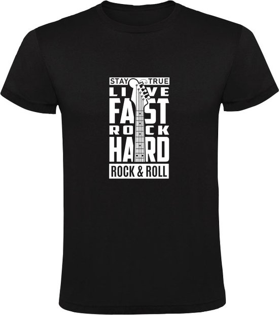 Stay true Rock hard Heren T-shirt | rock and roll | zang | rockmuziek ...