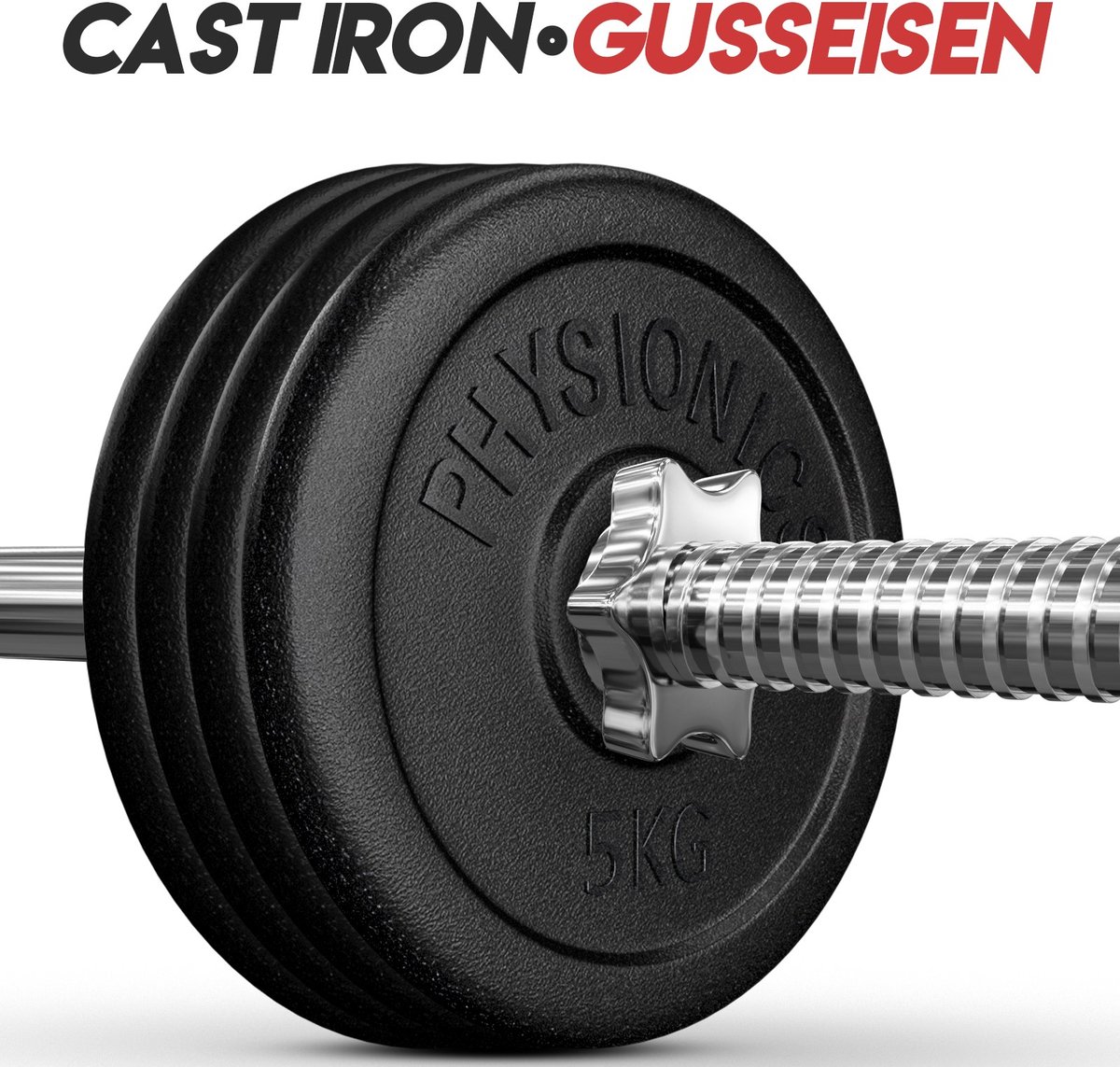 GoodVibes - Ensemble de plaques de poids en fonte - Poids en fonte - 4 ...