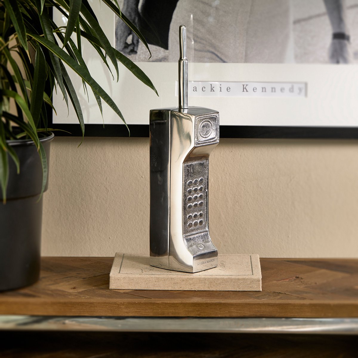 Riviera Maison Ornament voor binnen - RM Zélie Phone Statue - Zilver | bol